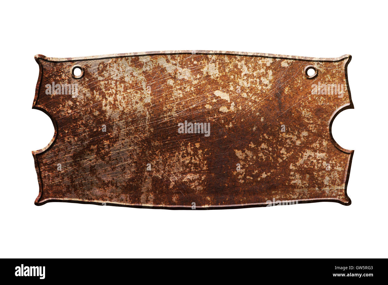 old grunge metal sign board on isolated white background Stock Photo ...