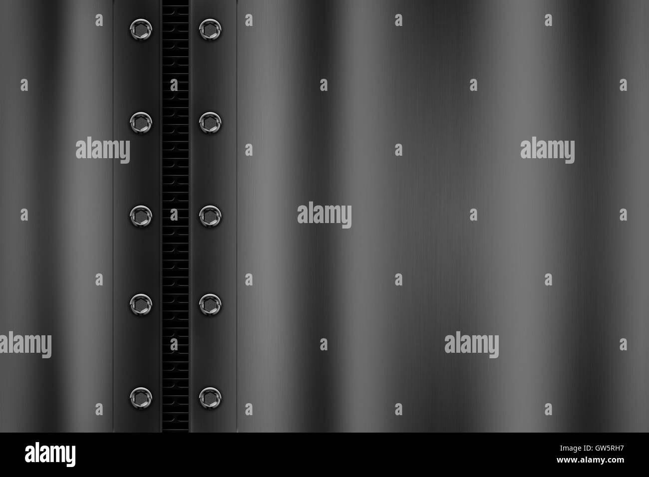 chrome metal background with rivet on gray metallic mesh. background ...
