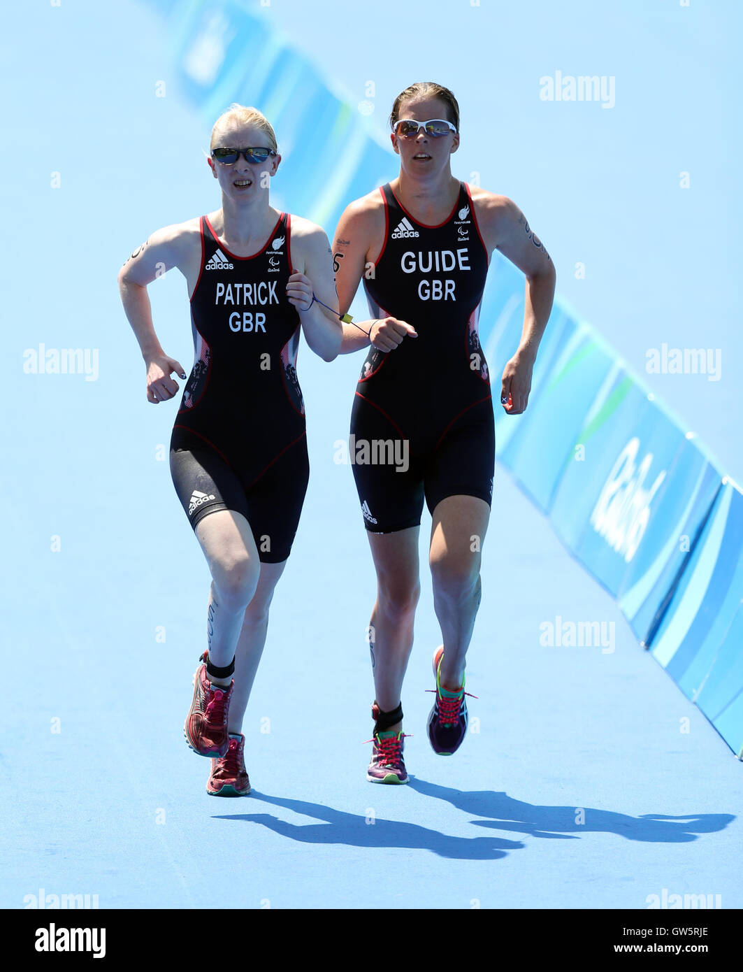 Great Britain's Alison Patrick (left) and guide compete in the Women's ...