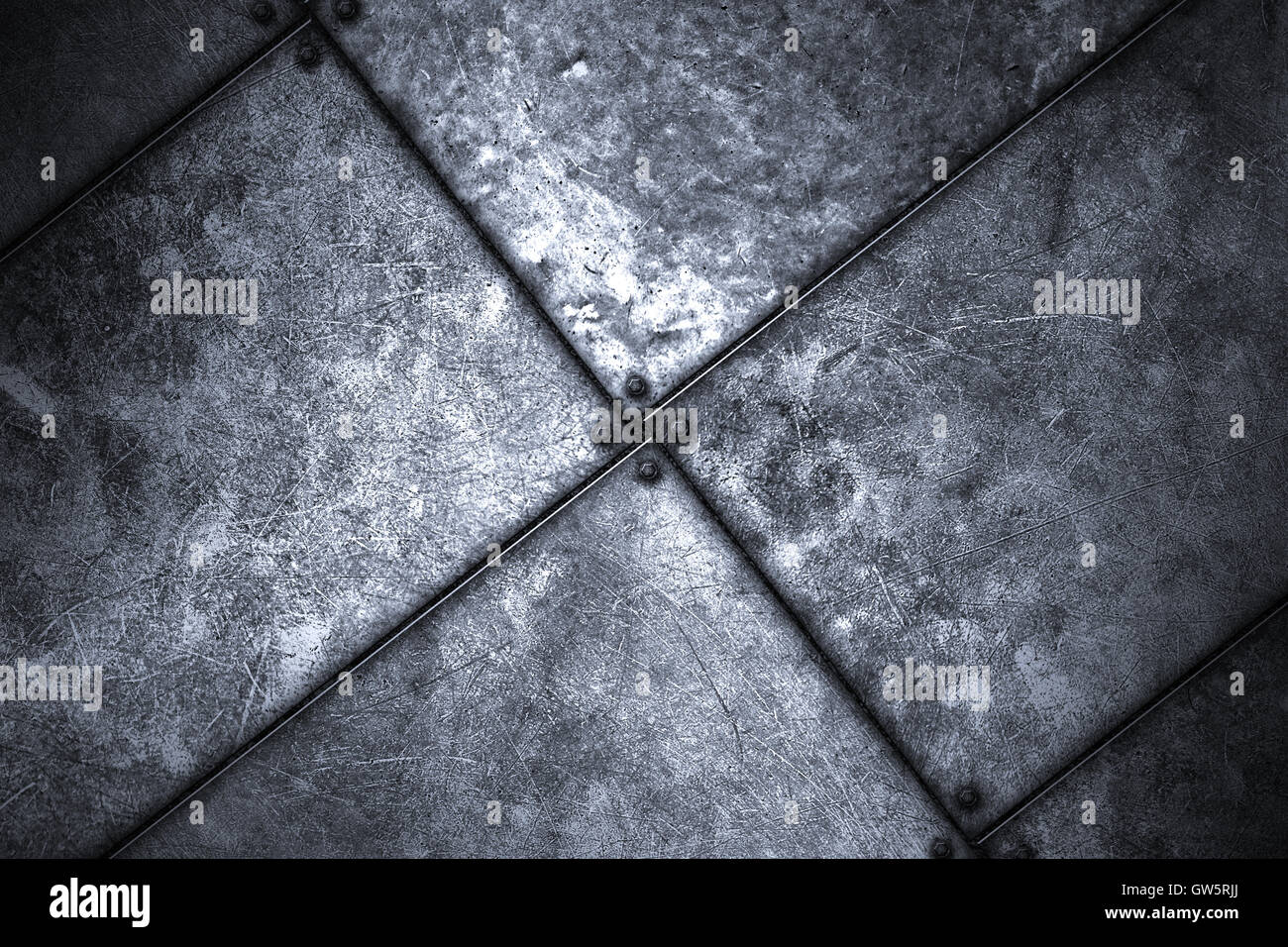 grunge metal background. rivet on metal plate. material design 3d ...