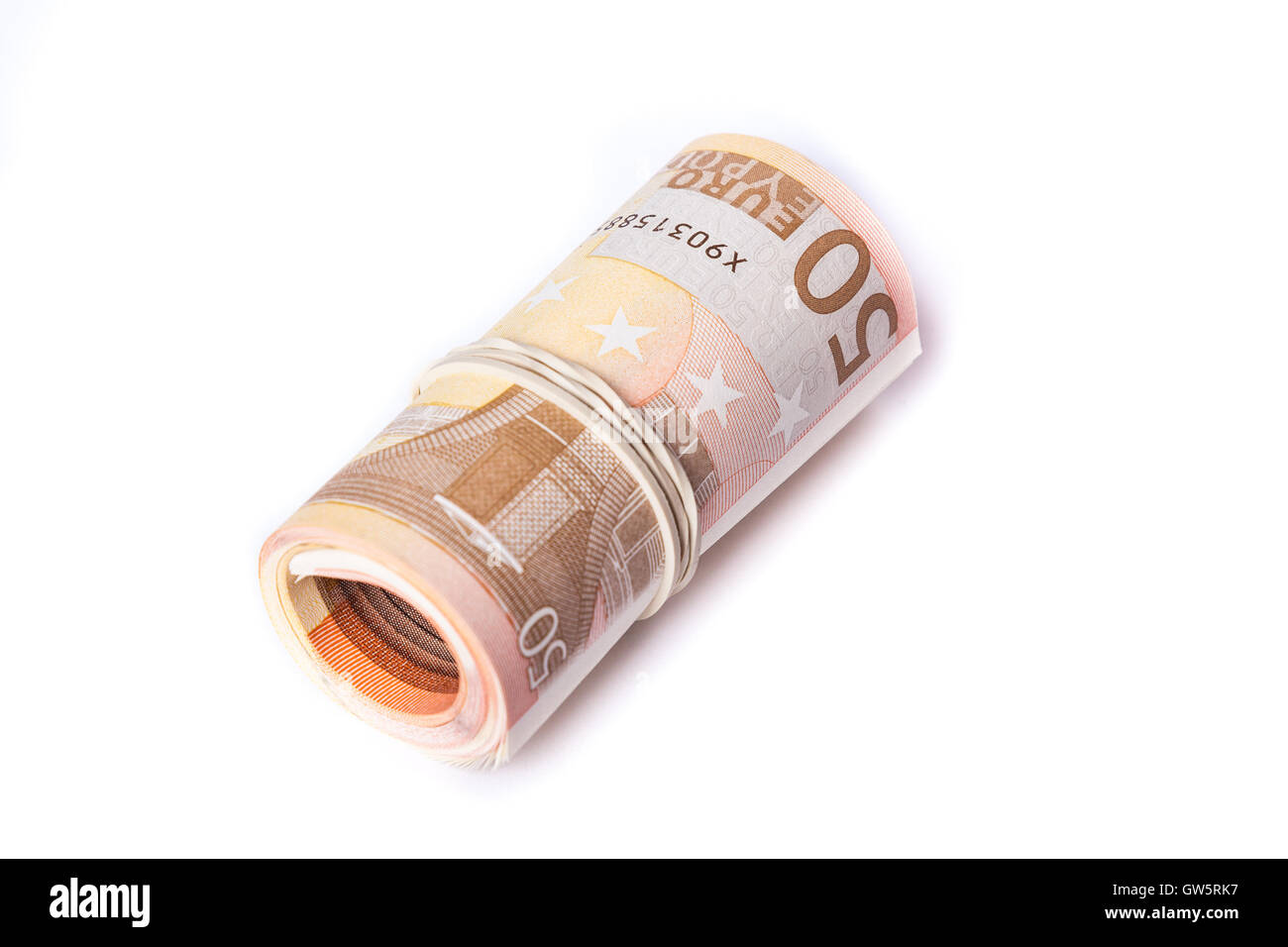 50 euro bank notes stack wrapped and rolled together Stock Photo - Alamy