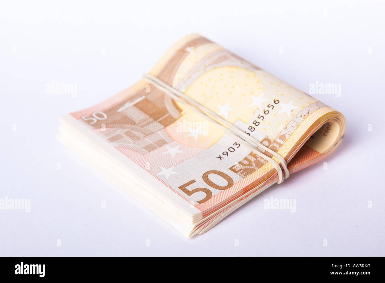 50 euro bank notes stack wrapped and rolled together Stock Photo - Alamy