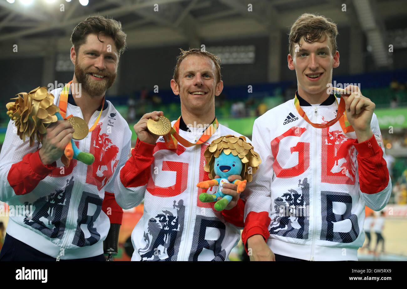 Great Britain's Jon-Allan Butterworth, Jody Cundy and Louis Rolfe ...