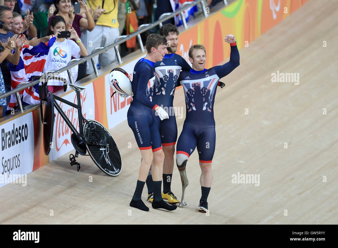 Great Britain's Jody Cundy (right), Jon-Allan Butterworth (centre) and ...