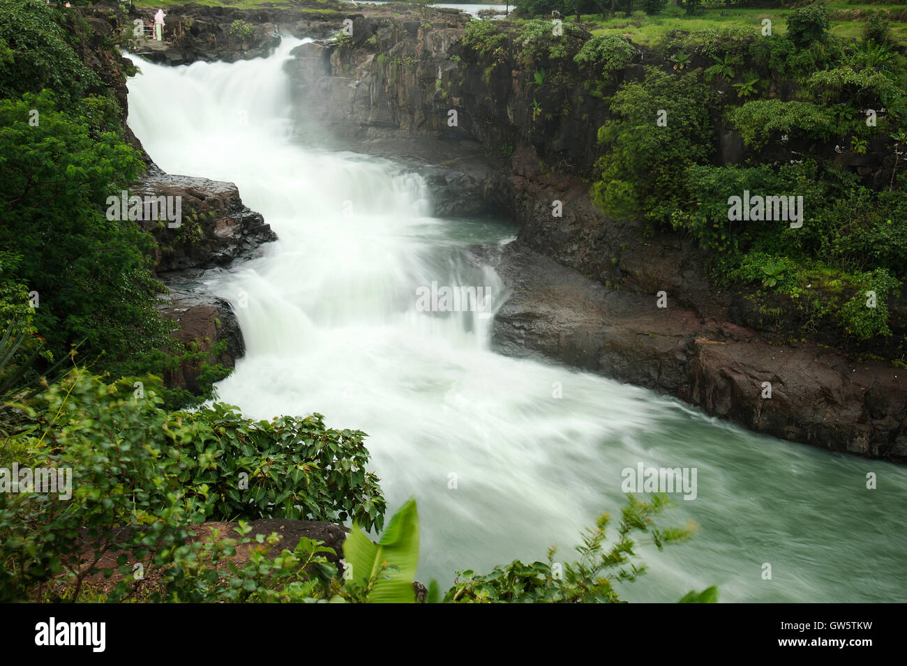 The image of Randha Waterfall in Bhandardara, Maharashtra, western ...