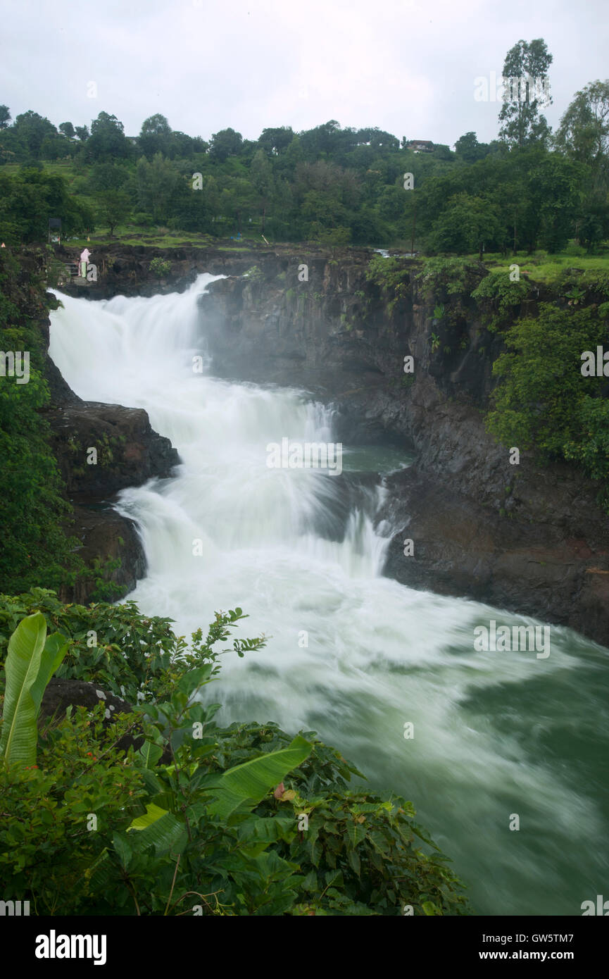 The image of Randha Waterfall in Bhandardara, Maharashtra, western ...