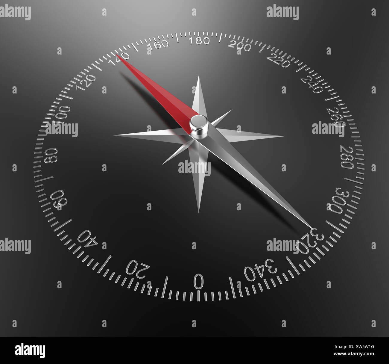 3d render of Abstract Compass on Black Background Stock Photo - Alamy