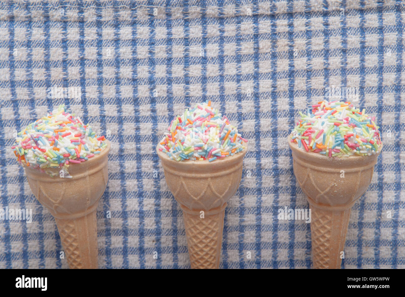 Ice cream shaped high calorie sweet snack Stock Photo - Alamy