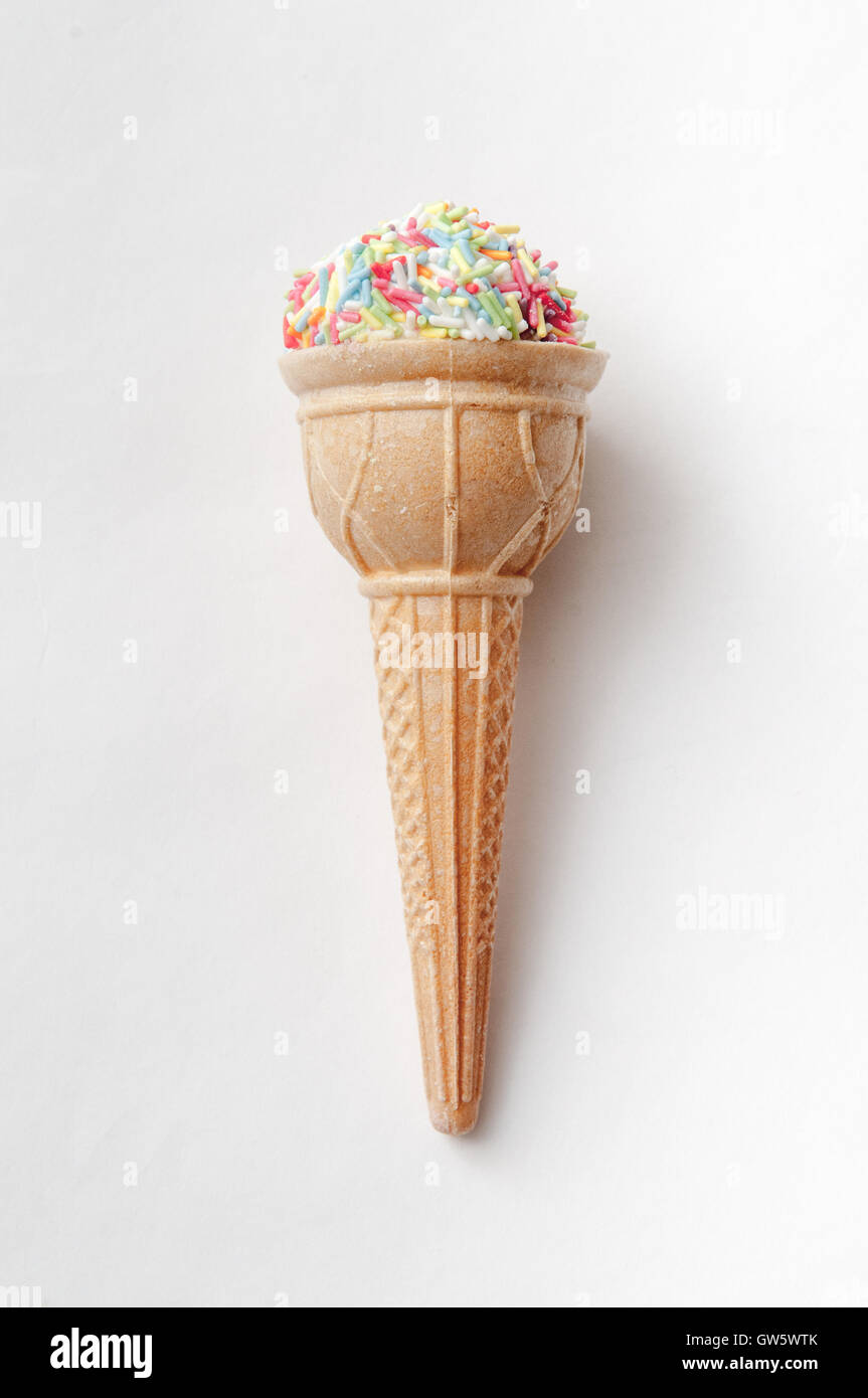 Ice cream shaped high calorie sweet snack Stock Photo - Alamy