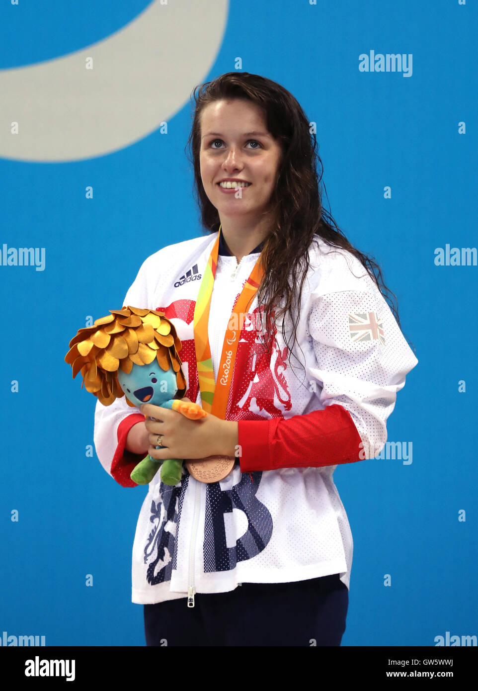 Great Britain's Amy Marren celebrates a bronze medal following the ...
