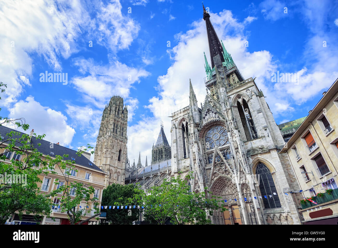 Rouen cathedral rose window hi-res stock photography and images - Alamy