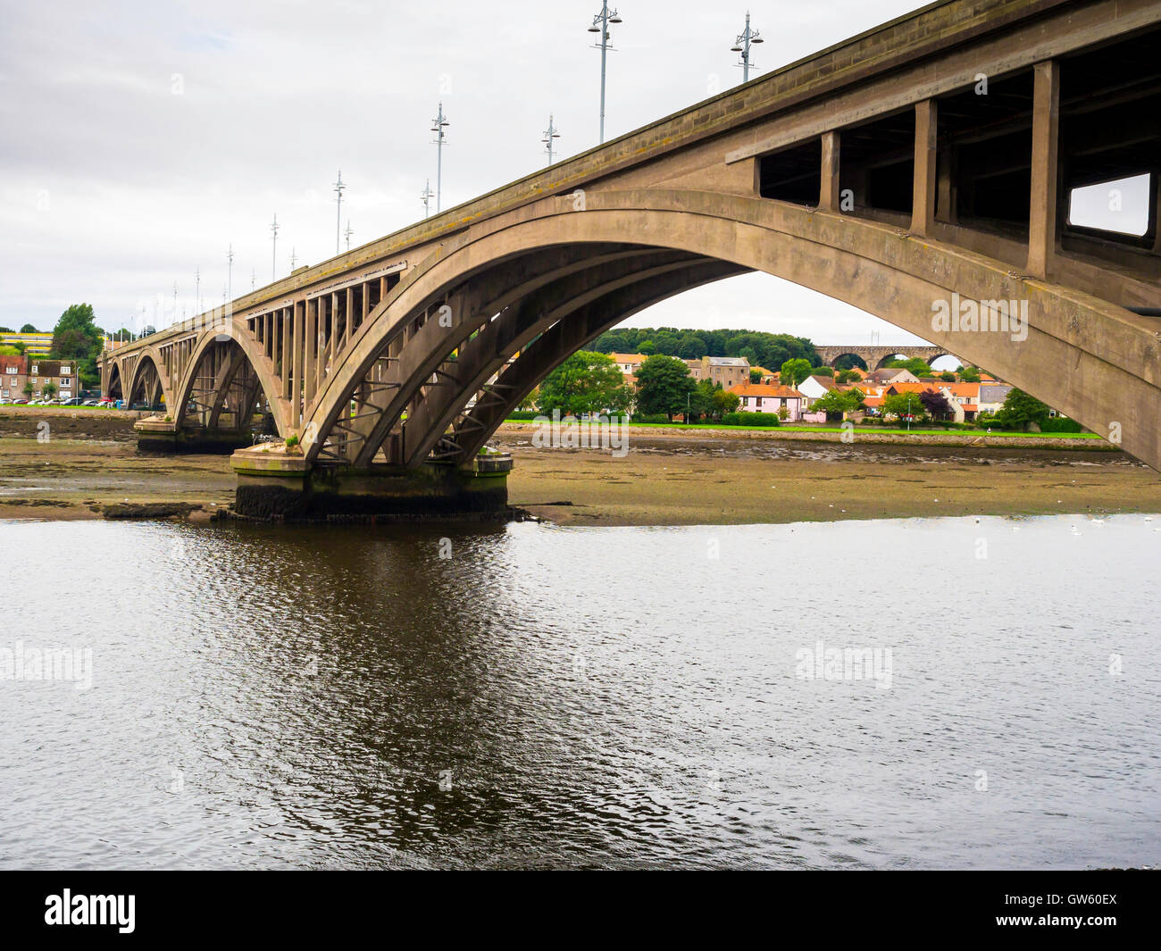 The Royal Tweed Bridge multi arched conncrete road bridge over the ...