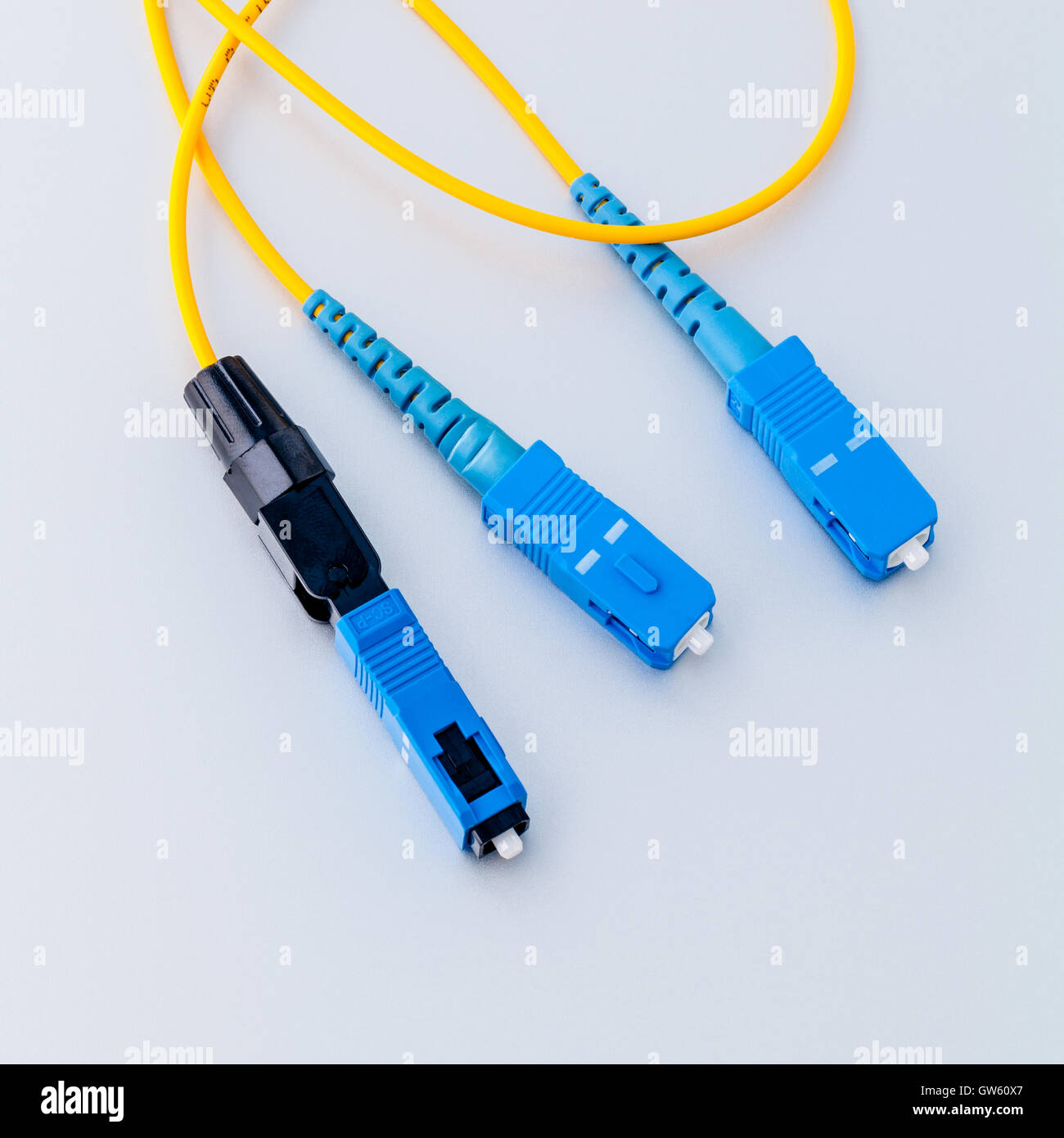 Fiber Optics connectors symbolic photo for fast internet connection ...