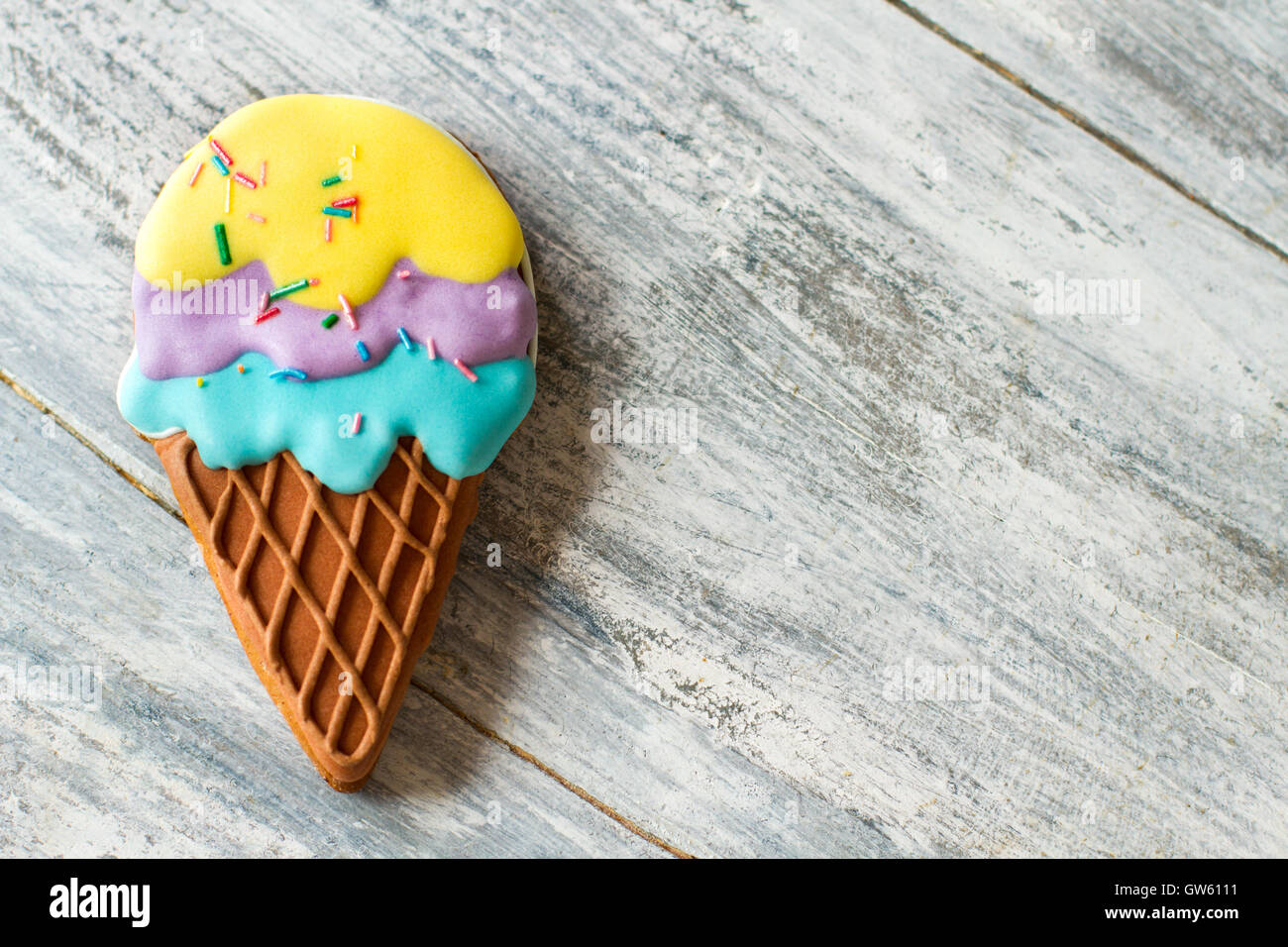 Ice cream shaped cookie Stock Photo - Alamy