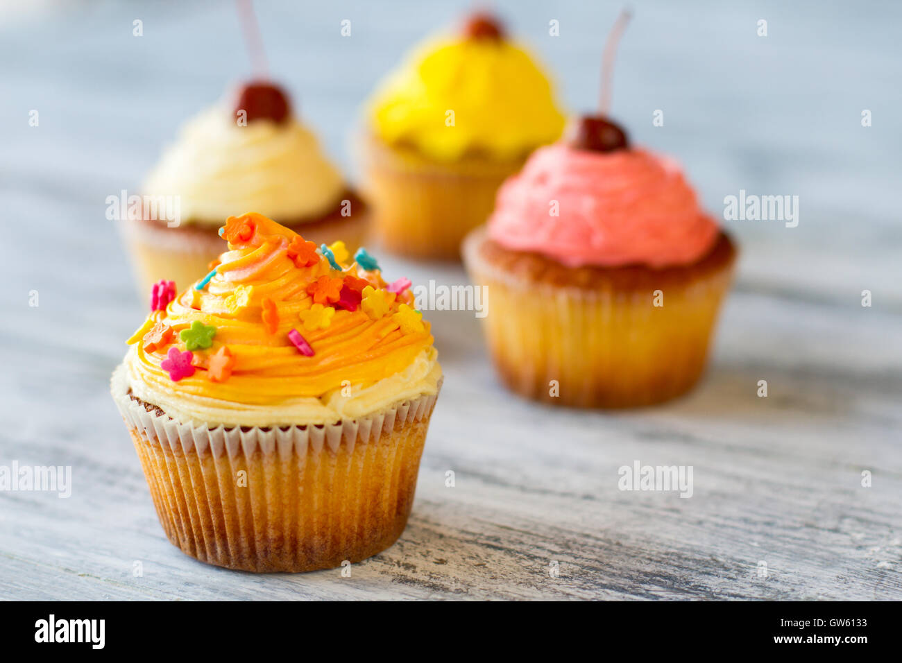 Cupcake with decoration Stock Photo - Alamy