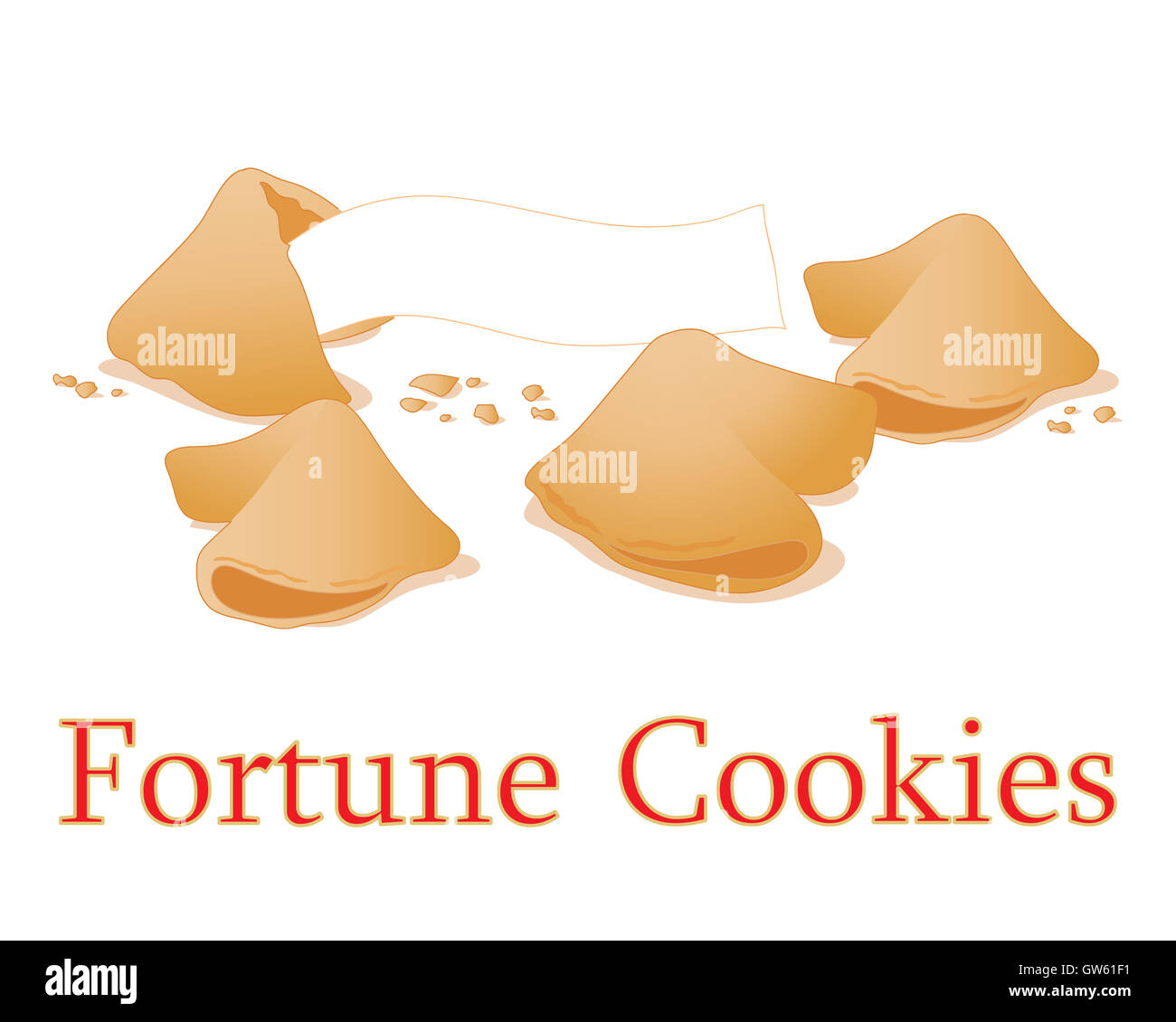 an illustration of traditional fortune cookies for new year and ...