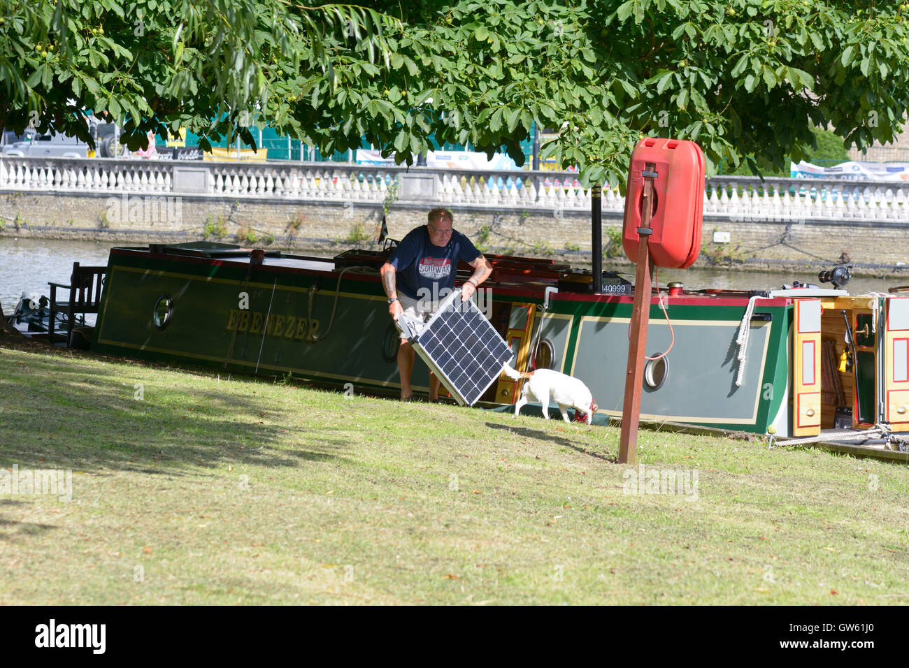 Barge solar energy hi-res stock photography and images - Alamy