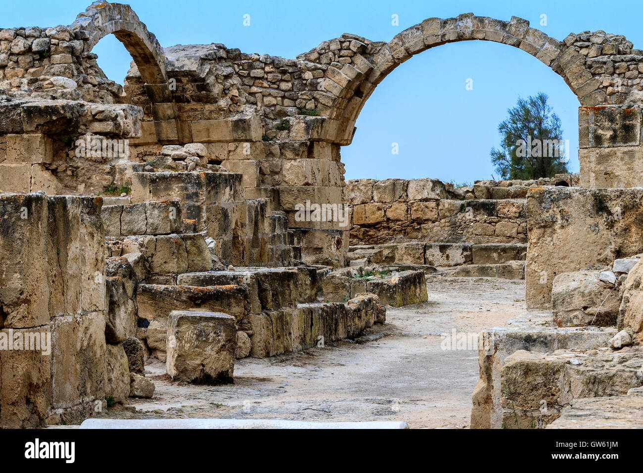 Fortress Of Saranda Paphos Cyprus Stock Photo - Alamy