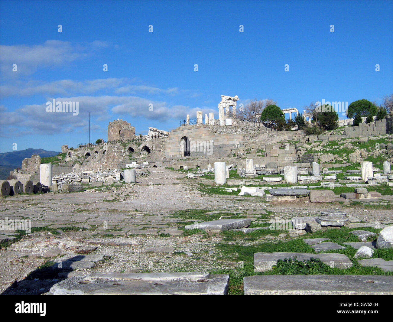Pergamum Archaeological Site, ancient Greek city in Aeolis,Turkey Stock ...