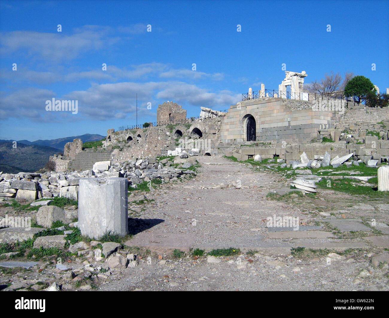 Pergamum Archaeological Site, ancient Greek city in Aeolis,Turkey Stock ...