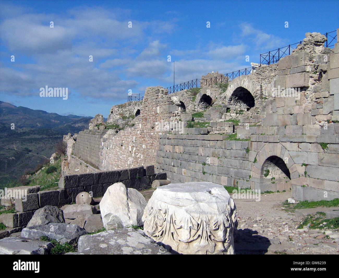 Pergamum Archaeological Site, ancient Greek city in Aeolis,Turkey Stock ...
