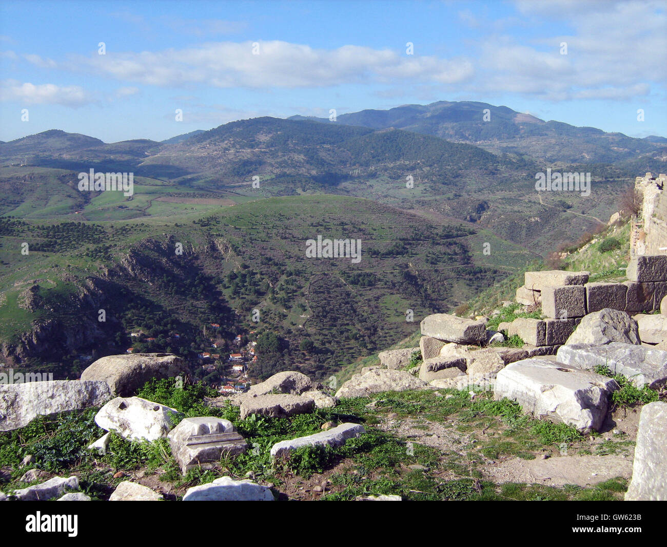 Pergamum Archaeological Site, ancient Greek city in Aeolis,Turkey Stock ...