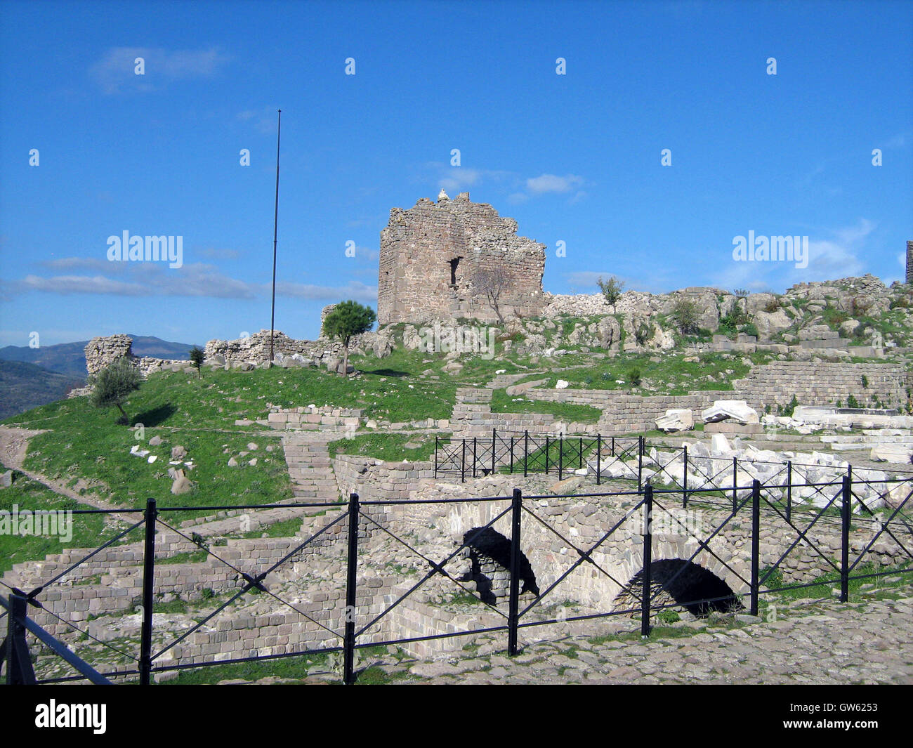 Pergamum Archaeological Site, ancient Greek city in Aeolis,Turkey Stock ...