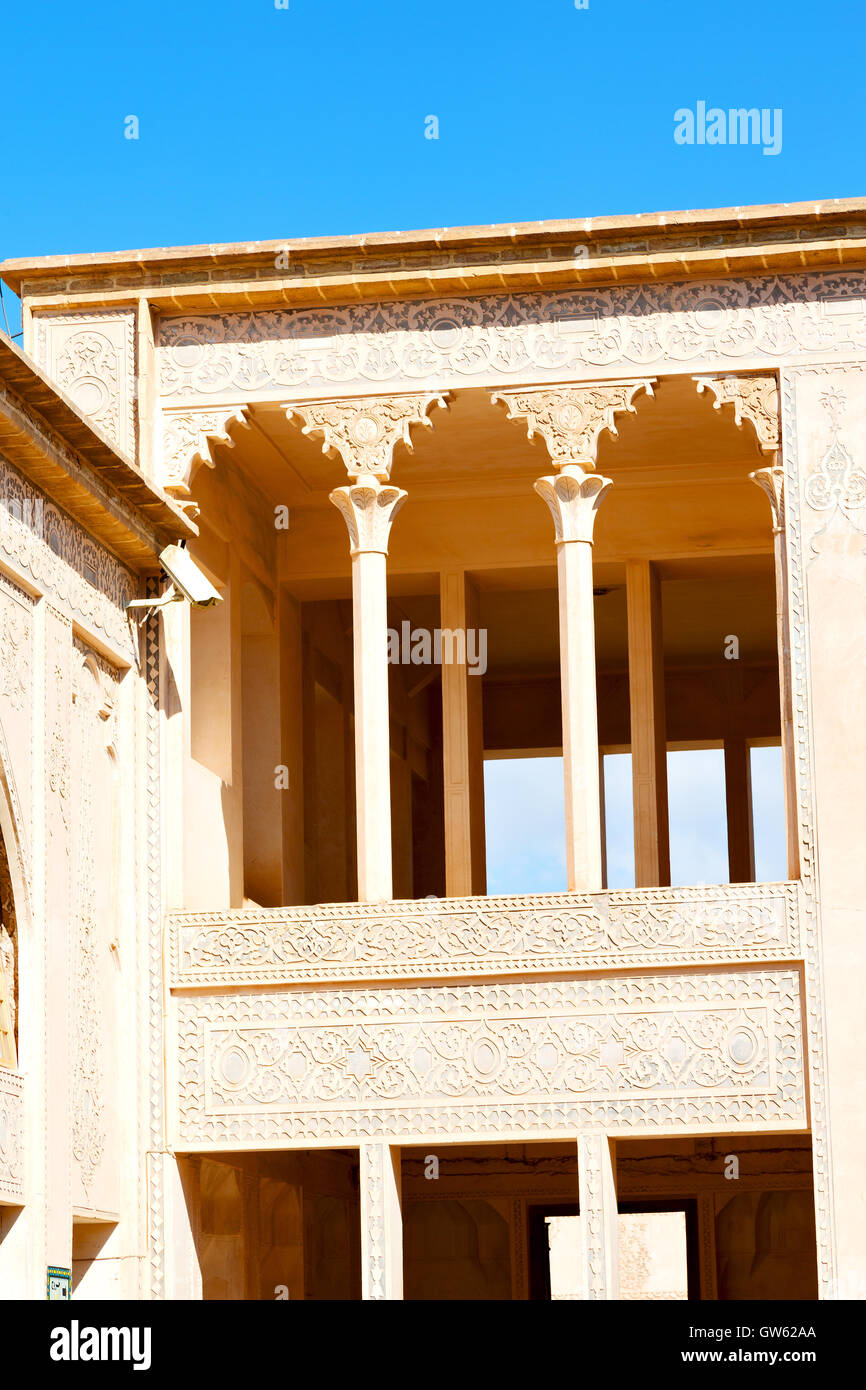 blur in iran kashan the old persian architecture window and glass in ...
