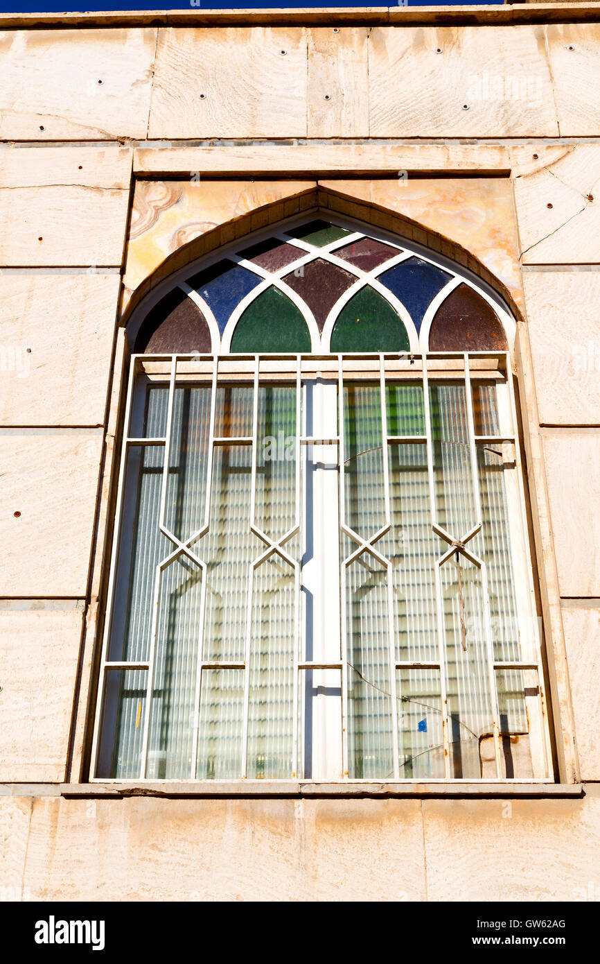 blur in iran kashan the old persian architecture window and glass in ...