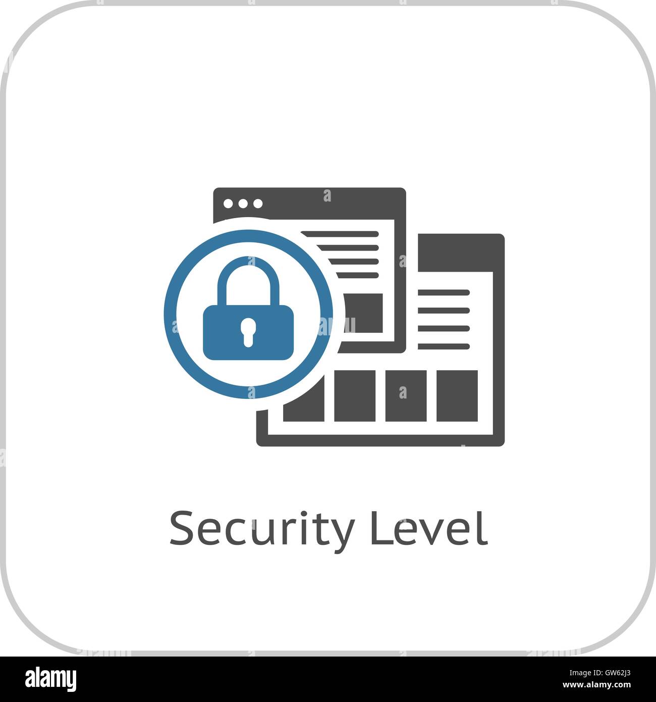Security Level Icon. Flat Design Stock Vector Image & Art - Alamy