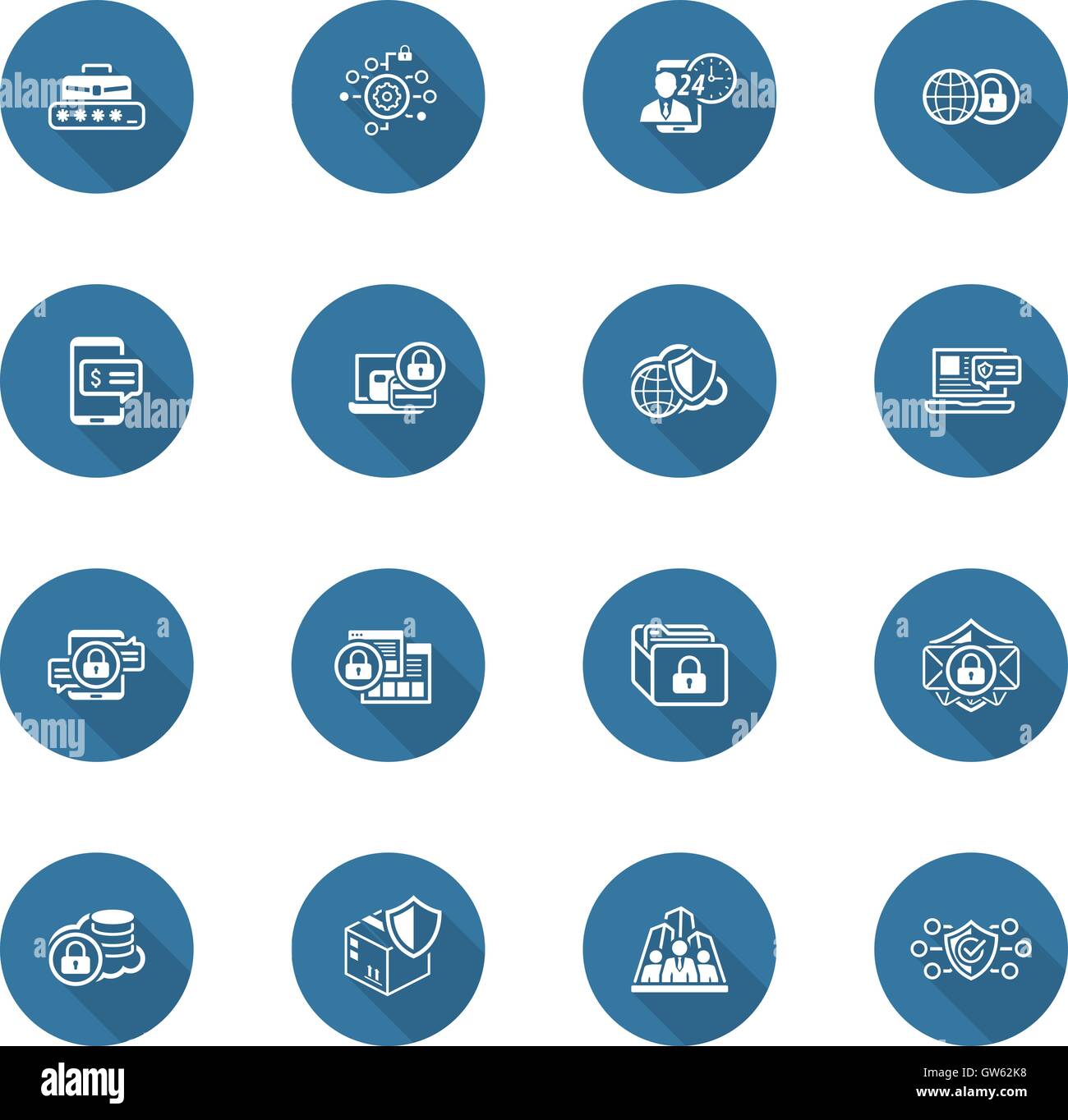 Flat Design Security and Protection Icons Set Stock Vector Image & Art - Alamy
