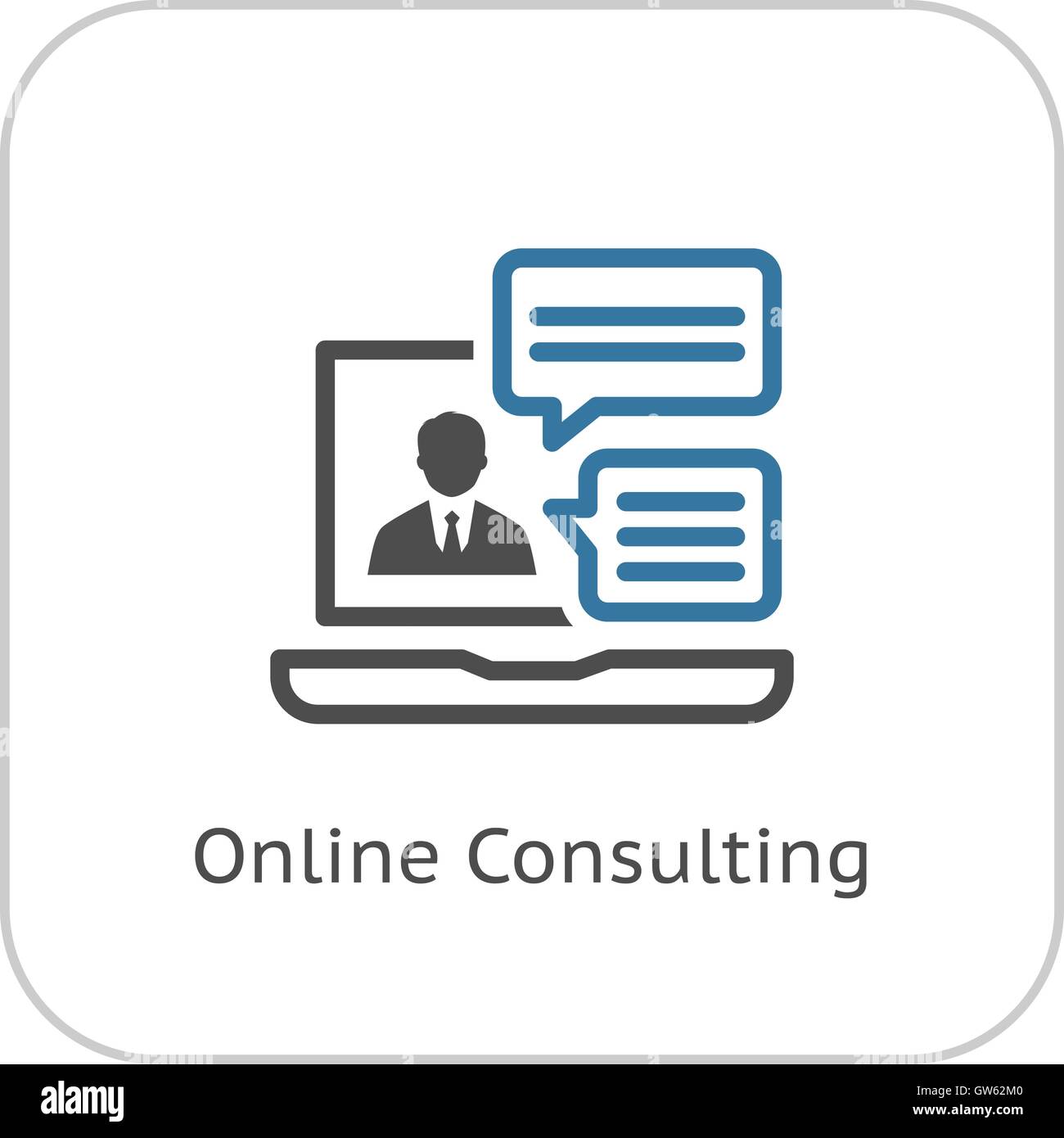 Online Consulting Icon. Flat Design Stock Vector Image & Art - Alamy
