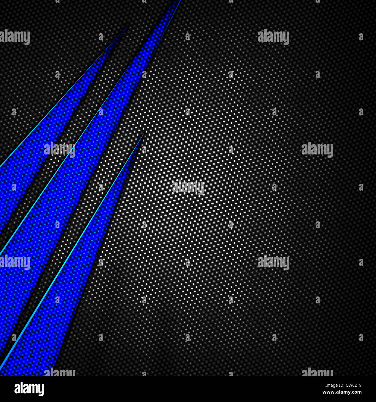 blue and black carbon fiber background. 3d illustration material design ...