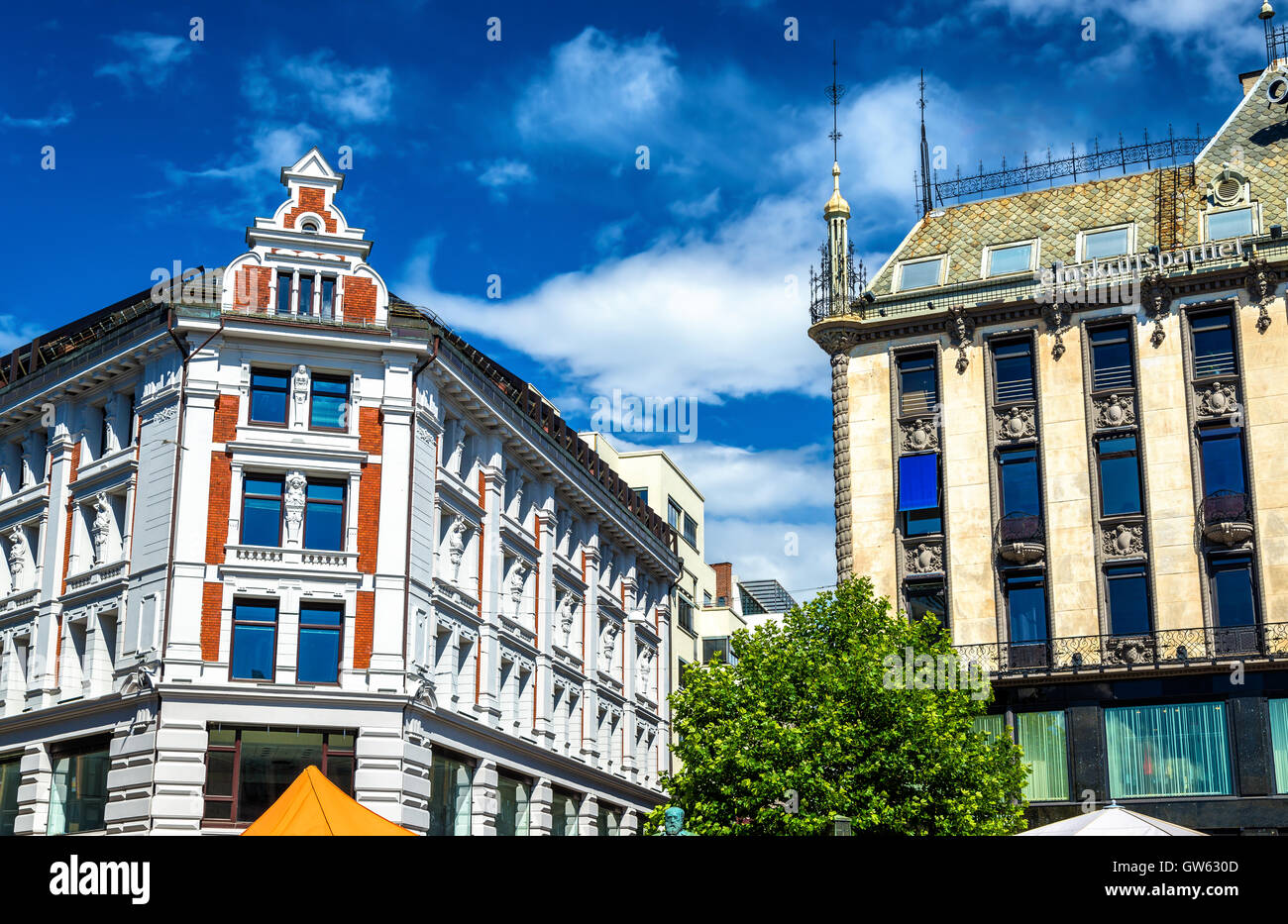 Buildings in the city centre of Oslo, the Capital of Norway Stock Photo ...