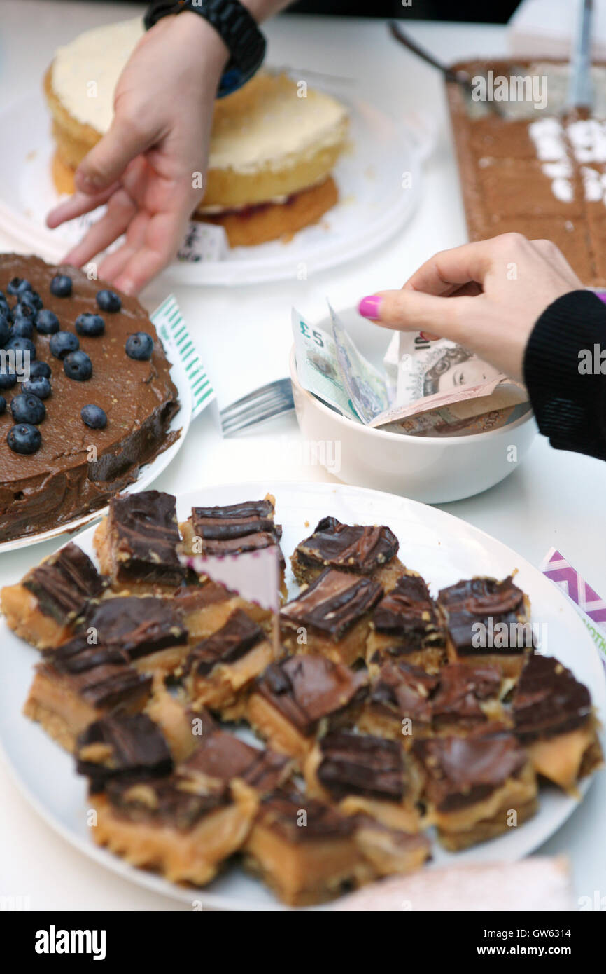 Charity cake sale Stock Photo - Alamy