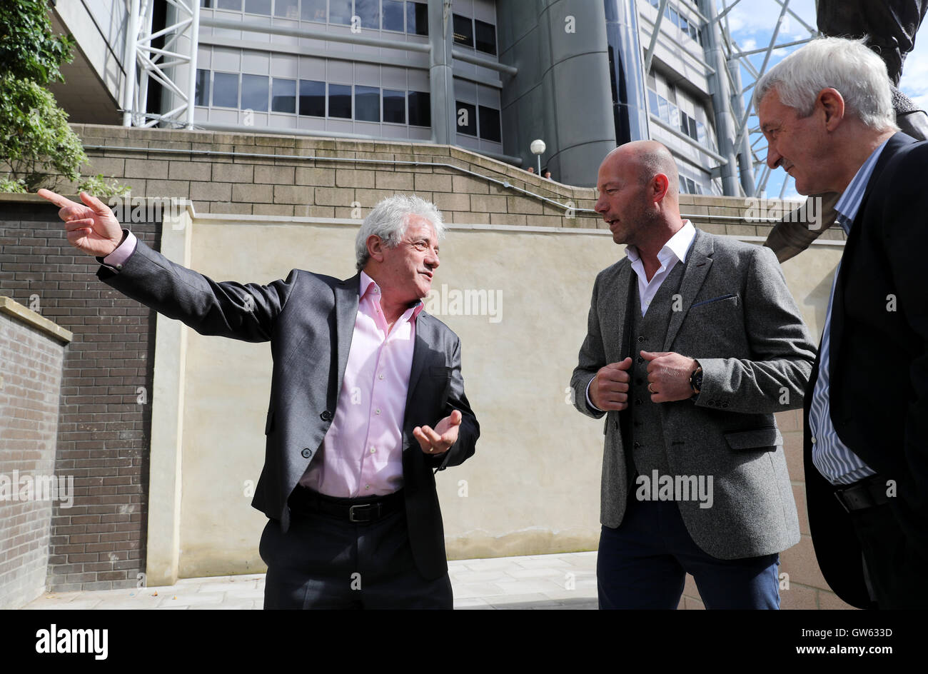 Alan Shearer (centre) Terry McDermott (right) and Kevin Keegan pictured ...