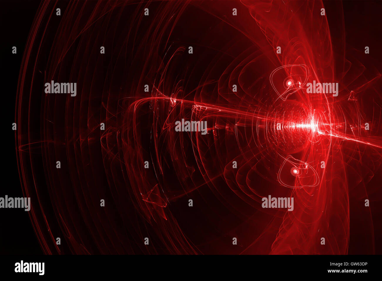 set 7 red glow energy wave. lighting effect abstract background Stock ...
