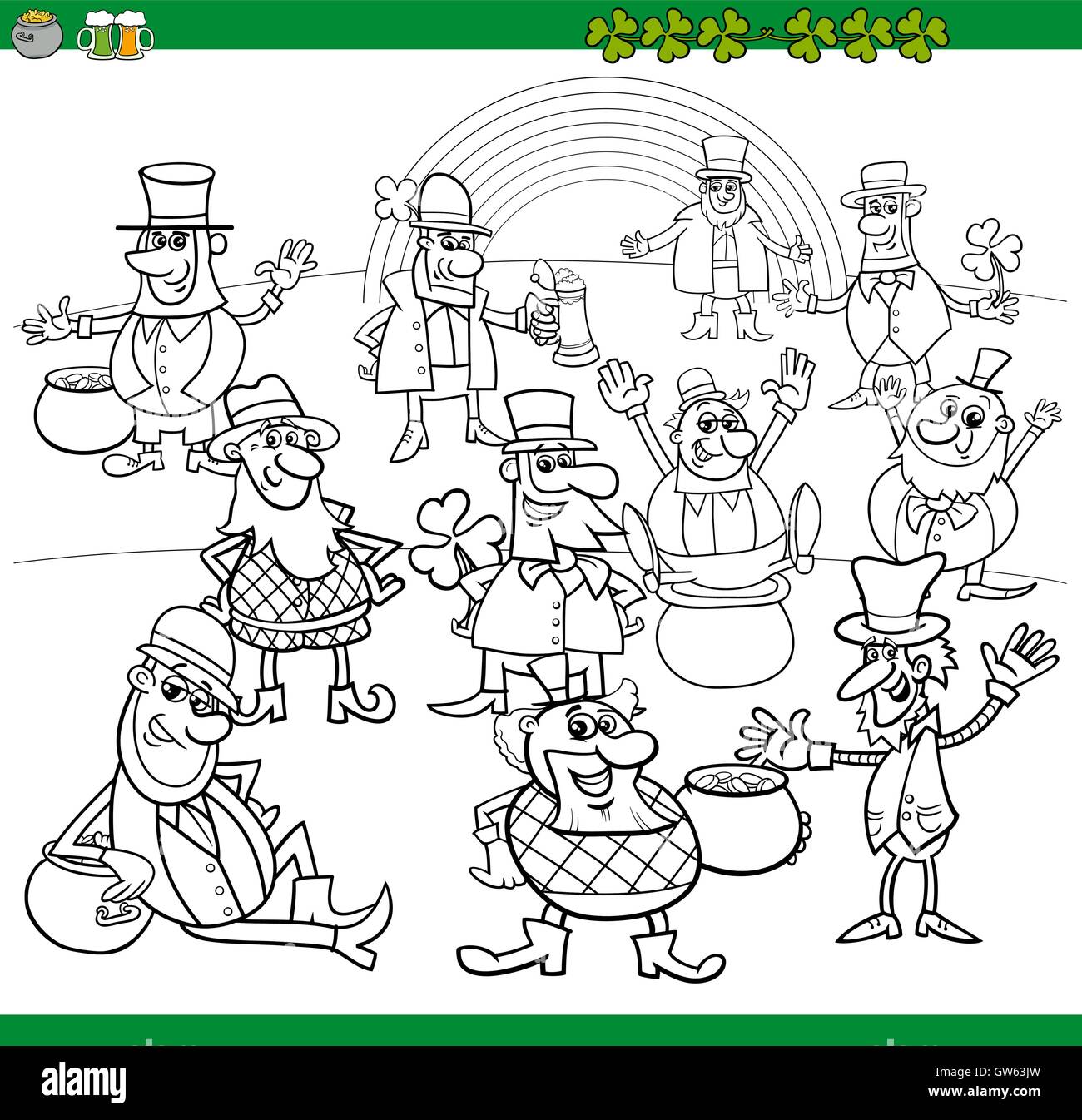 saint patrick day coloring book Stock Vector Image & Art - Alamy