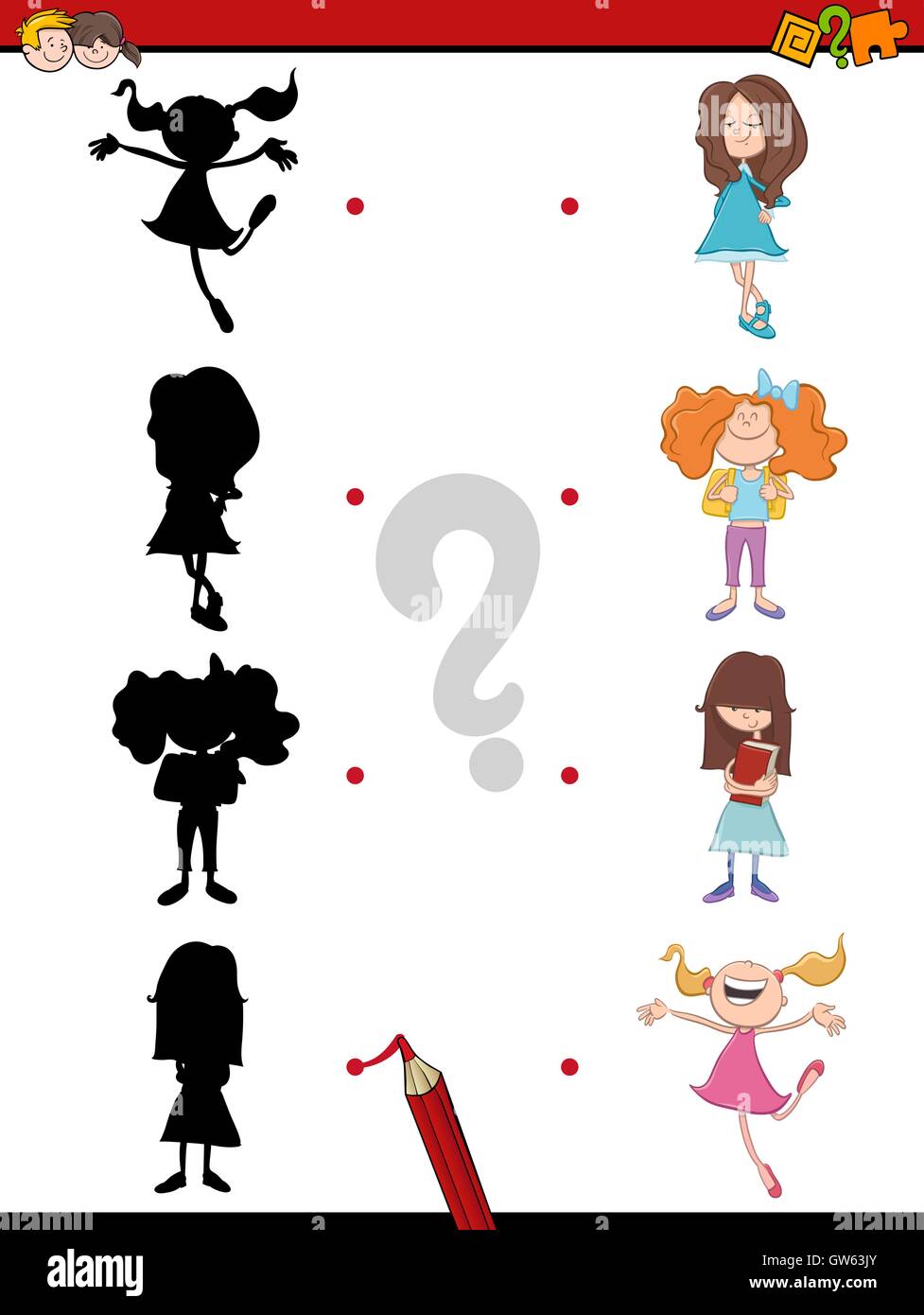 shadow game for kids Stock Vector Image & Art - Alamy