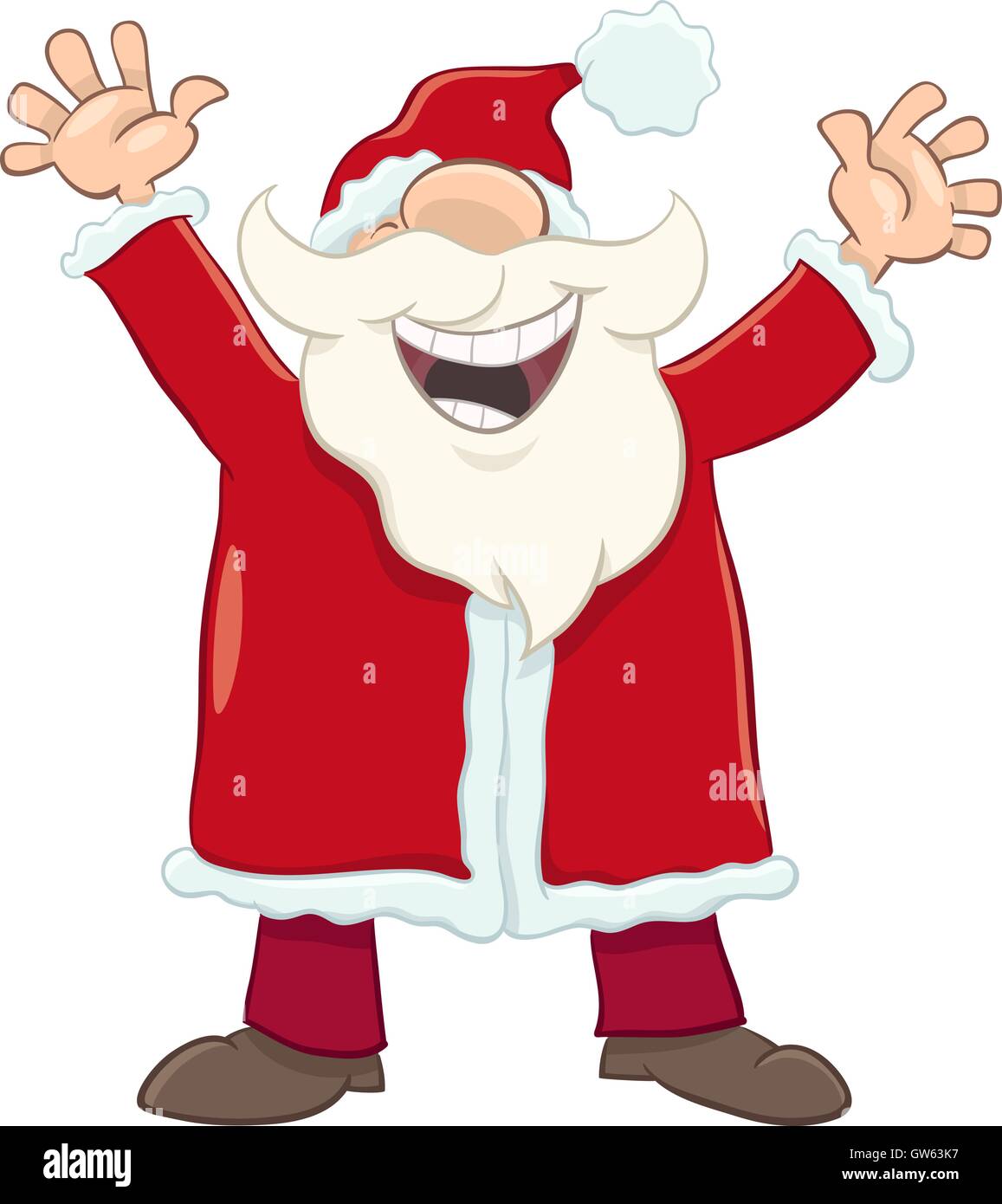 happy santa cartoon Stock Vector Image & Art - Alamy