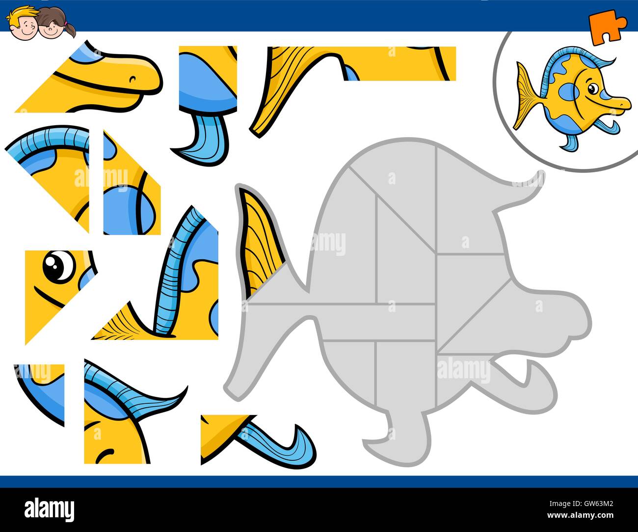 jigsaw puzzle activity Stock Vector Image & Art - Alamy