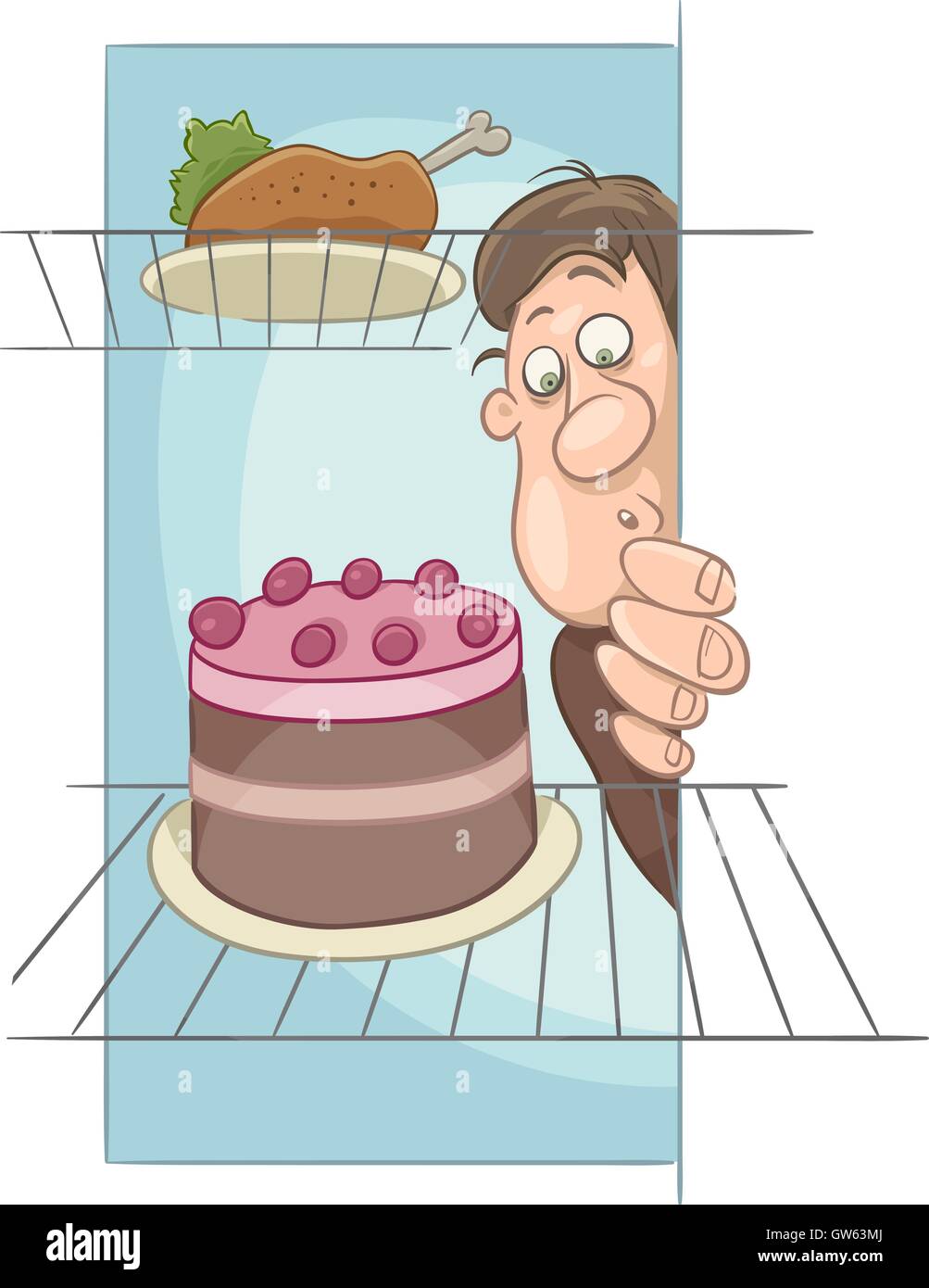 Glutton cartoon hi-res stock photography and images - Alamy