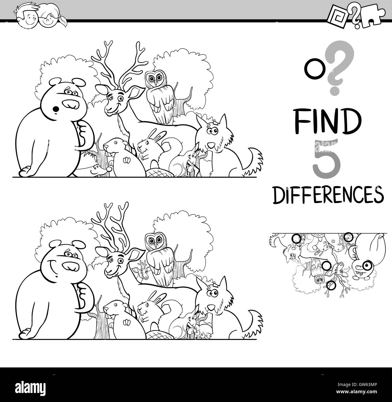 differences activity coloring book Stock Vector Image & Art - Alamy