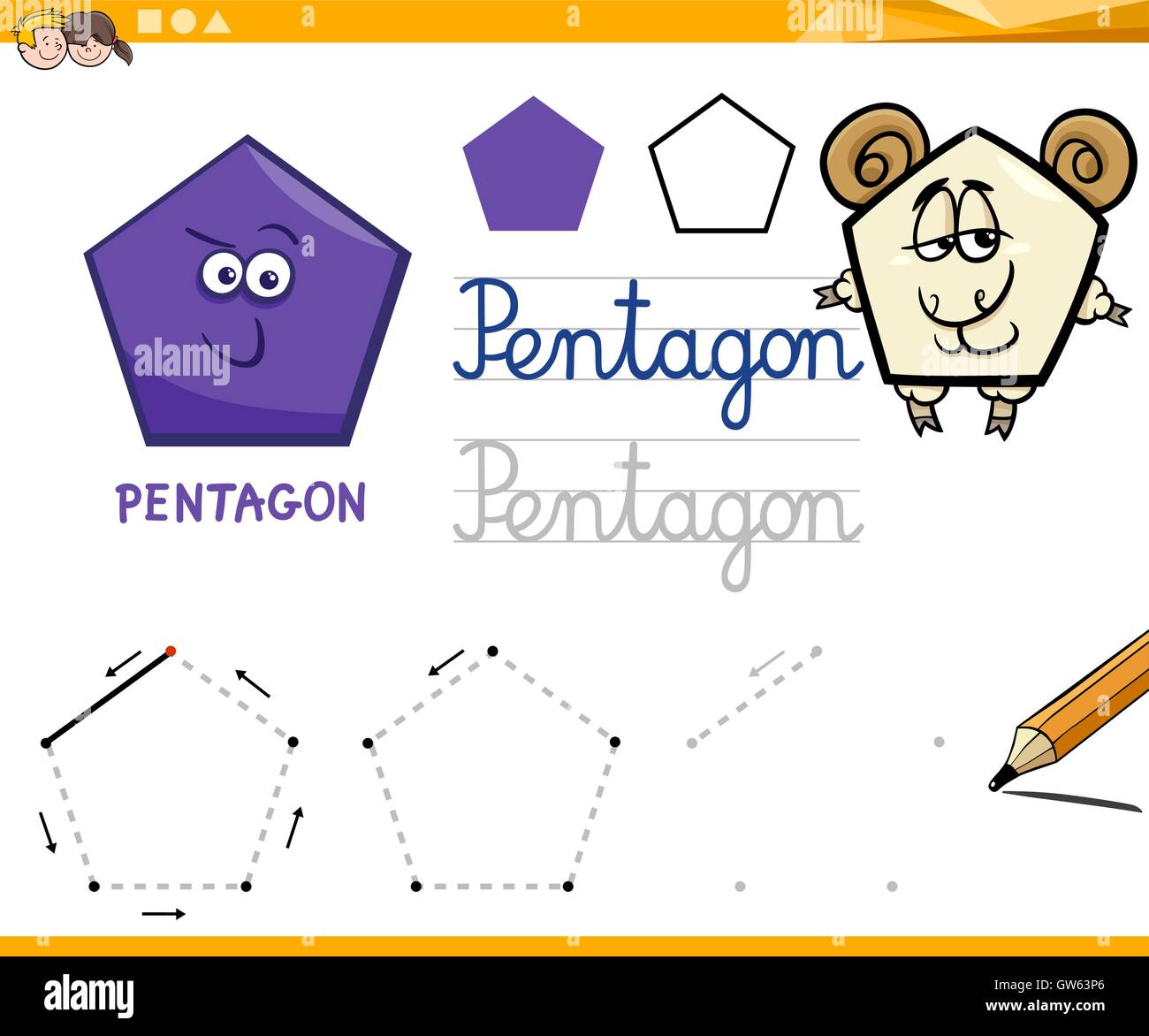 cartoon basic geometric shapes Stock Vector Image & Art - Alamy