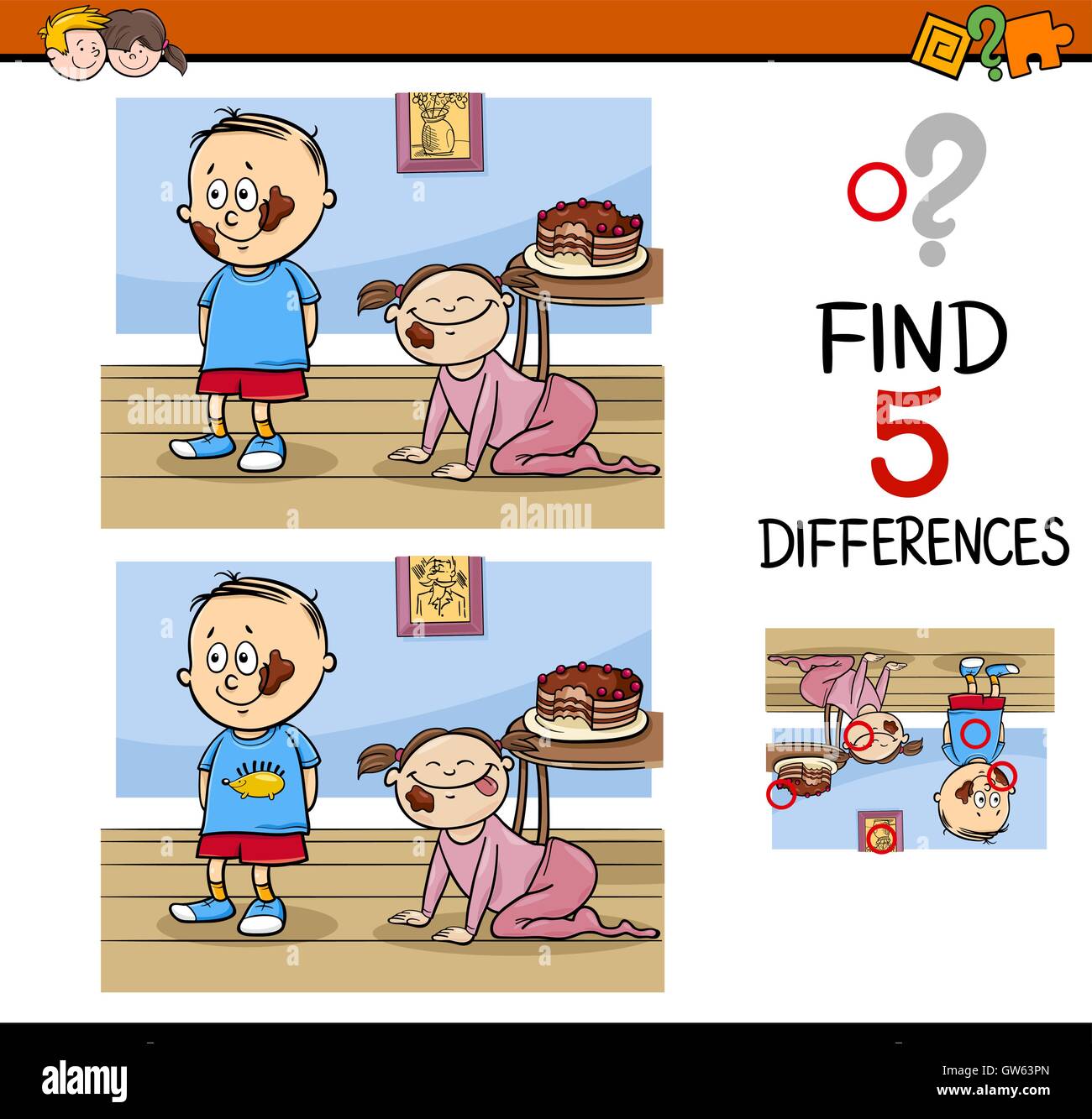 differences task for kids Stock Vector Image & Art - Alamy