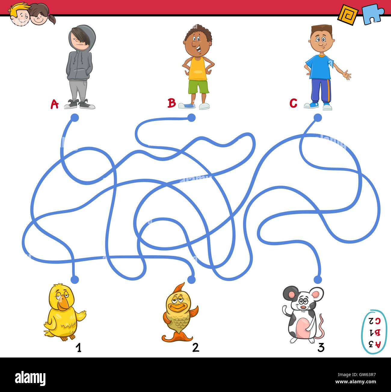 path maze illustration Stock Vector Image & Art - Alamy