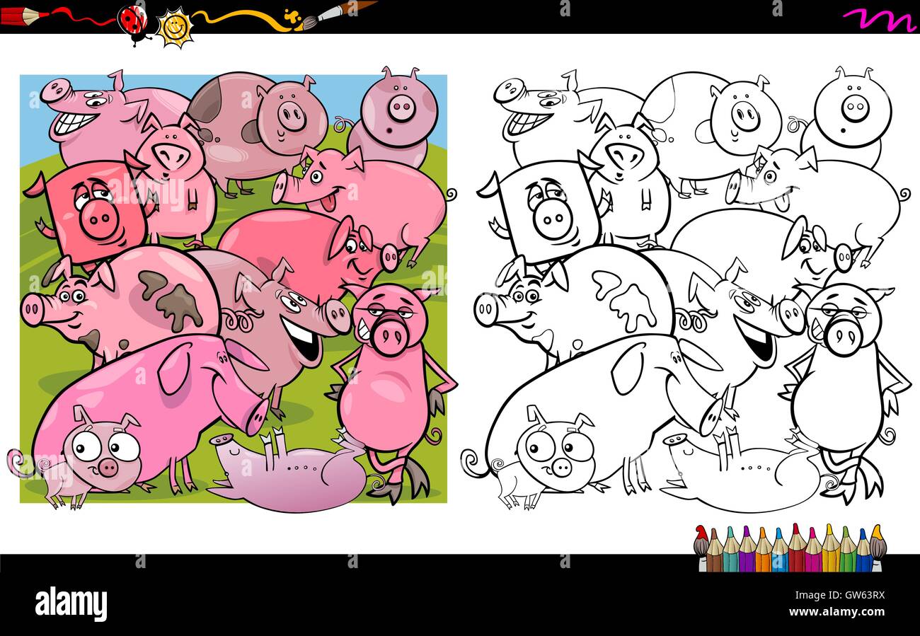 Pig characters Stock Vector Images - Alamy