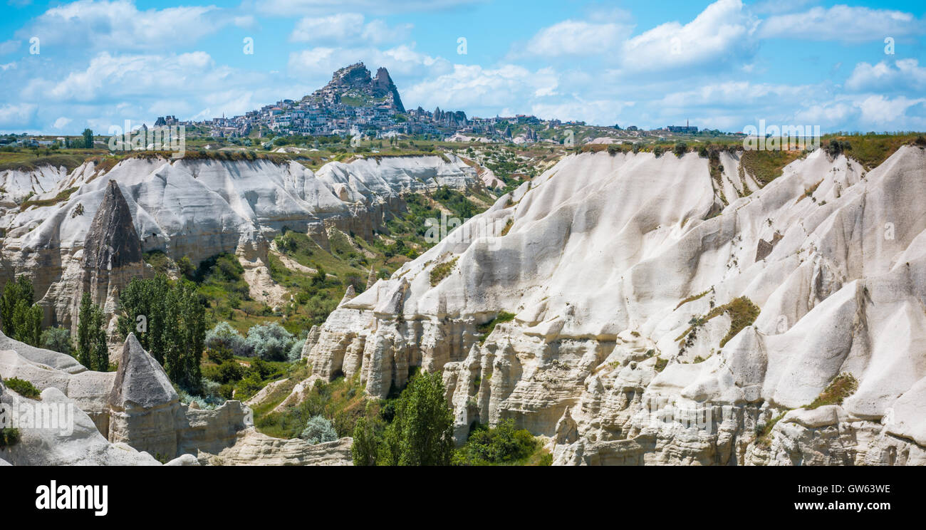 Rock formations of Cappadocia near Uchisar in Central Anatolia, Turkey ...