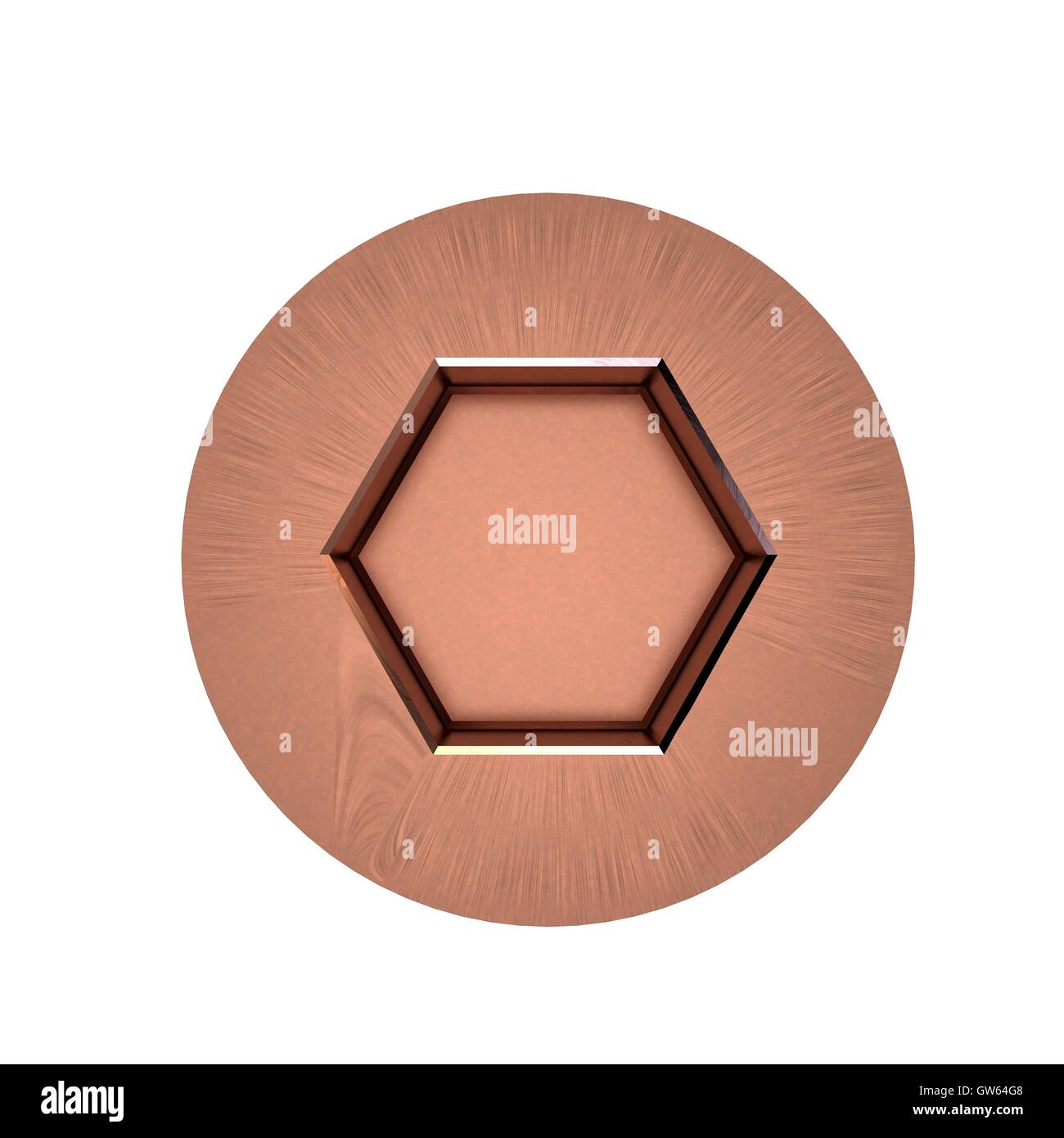 Metallic screw isolated on white background. 3D rendering illustration ...