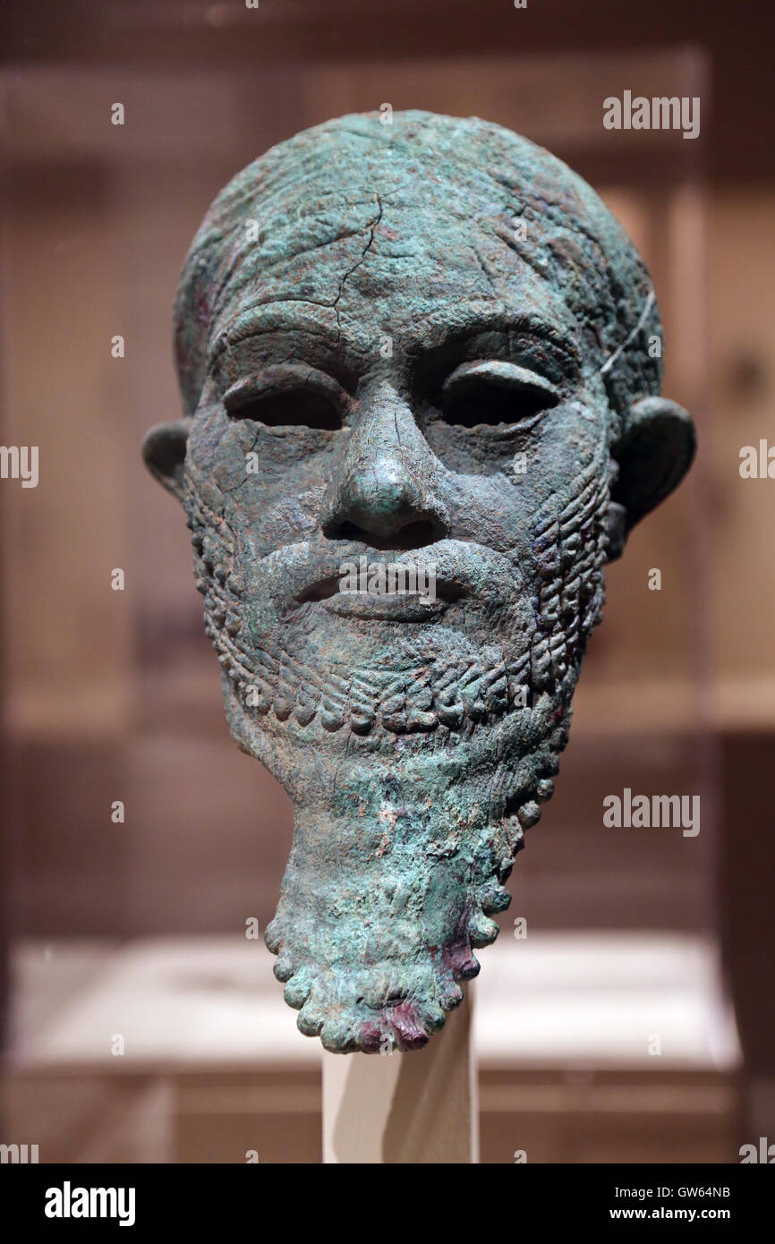 Head of a ruler. Arsenical copper. 2300-2000 BC. Period: Early Bronze Age. Mesopotamia ...